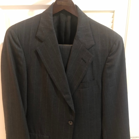 Beecroft & Bull | Suits & Blazers | Mens 38r Dark Gray Pinstripe Suit ...